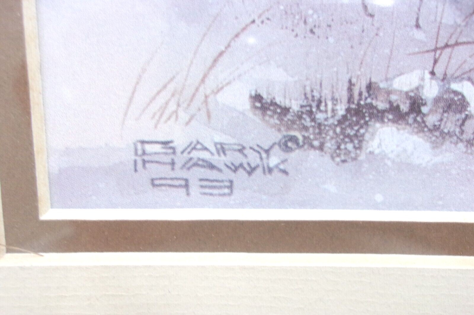 1993 Gary Hawk Western Herd of Buffalo Lithograph Print Framed 4/275 ...