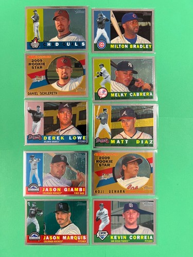2009 TOPPS HERITAGE HIGH BASEBALL CHROME LOT (70) DIFFERENT /1960 ...
