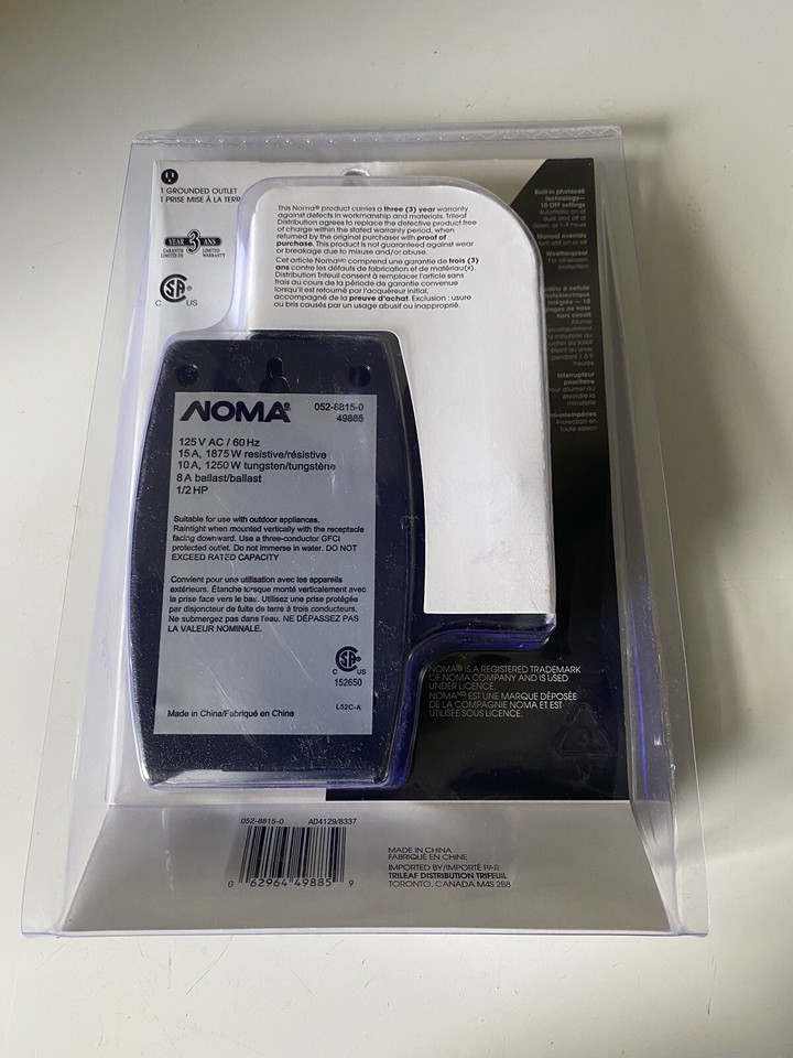 Noma Outdoor All Season Weatherproof Digital Lighting Timer Photocell ...