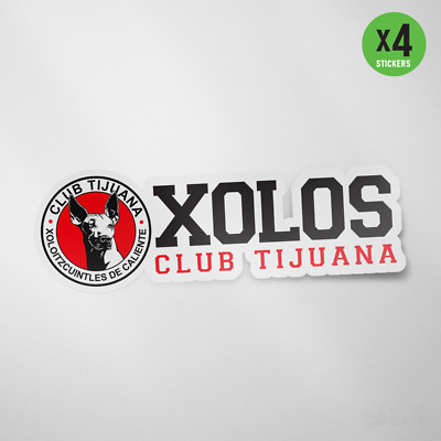 Xolos Tijuana Mexico 4 Pack Sticker Vinyl DecalCalcomania ...