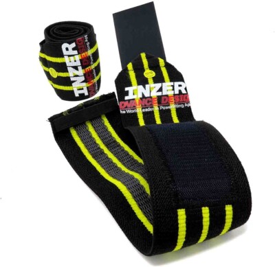 INZER Gripper Wrist Wraps (Pair) 20" Powerlifting Weight Lifting Bench ...