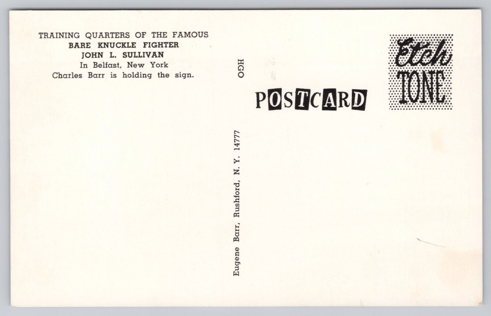 Training Site Heavy Weight Bare Knuckle Fighter John L Sullivan Belfast ...