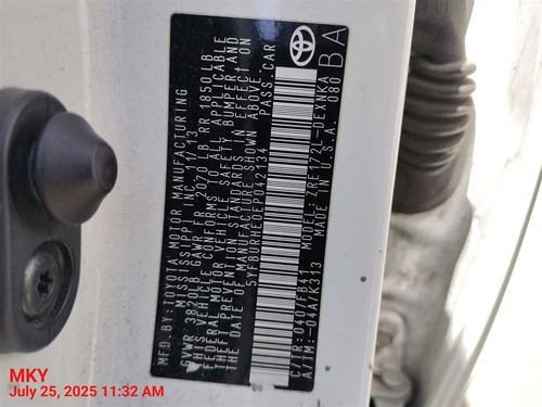 WHT LEFT FENDER 5380202170 2014-2019 TOYOTA COROLLA | eBay