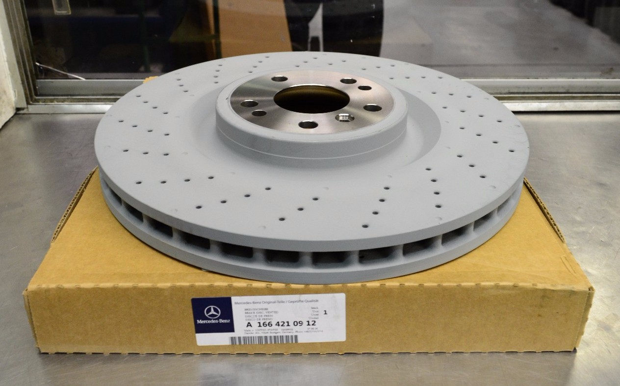 OEM GENUINE MERCEDES BENZ FRONT BRAKE ROTORS SET OF 2 12-UP GL X166 | eBay
