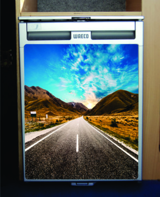 Waeco CRX50 Vinyl Fridge Sticker Wrap Print - Road Trip Design | eBay UK