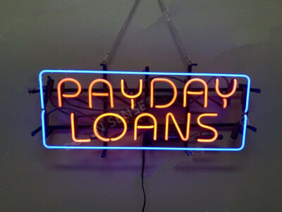 Payday Loans Neon Sign Retro Glass Light Handcraft Artwork Nightlight ...