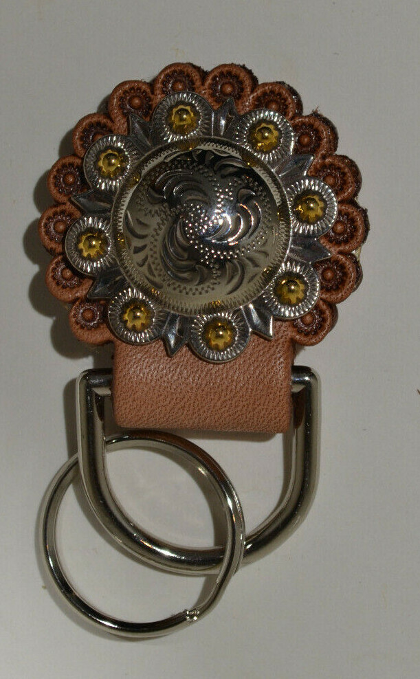 Concho Key Fob - 1 1/2" Gold Berry Concho with Key Ring (J7) | eBay