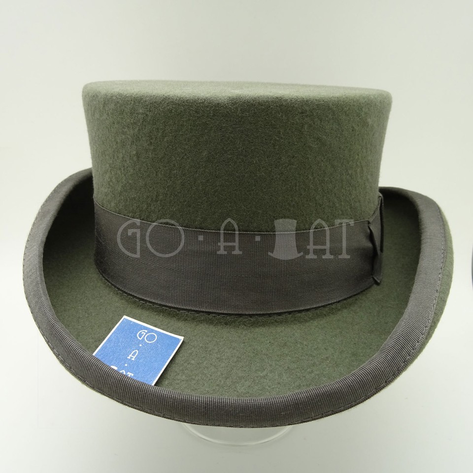 CLASSIC Wool Felt Tuxedo Top Hat Men Coachman Topper | 59cm | Black Red ...