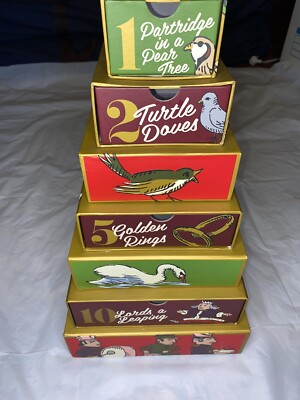 Harry & David 12 Days of Christmas Advent Tower 12 Pull Out Draw Box | eBay