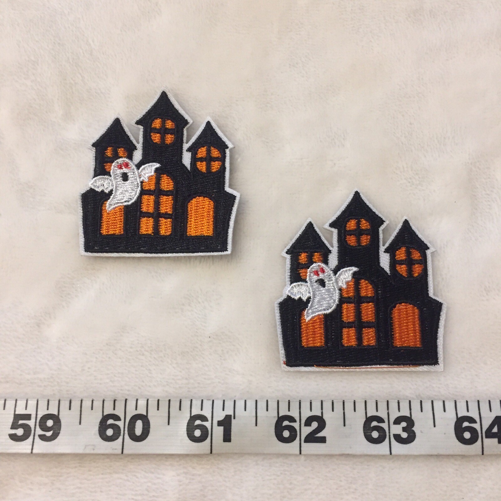 Spooky Haunted Mansion Iron On Patch Set Of 2 Halloween Cool | eBay