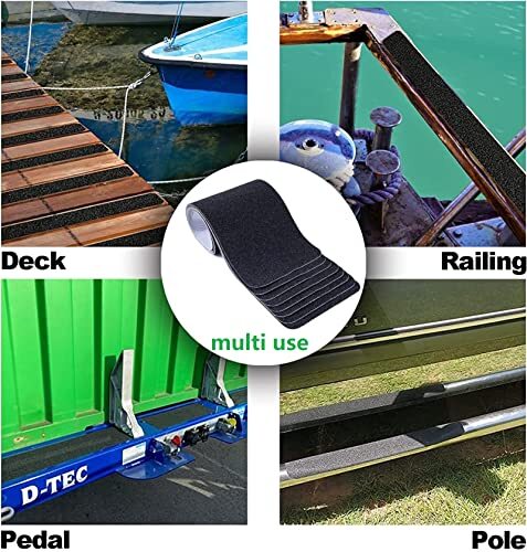 8 Pack 6x24 Inch Non-Slip Stair Treads Traction Adheisive Step Strips ...