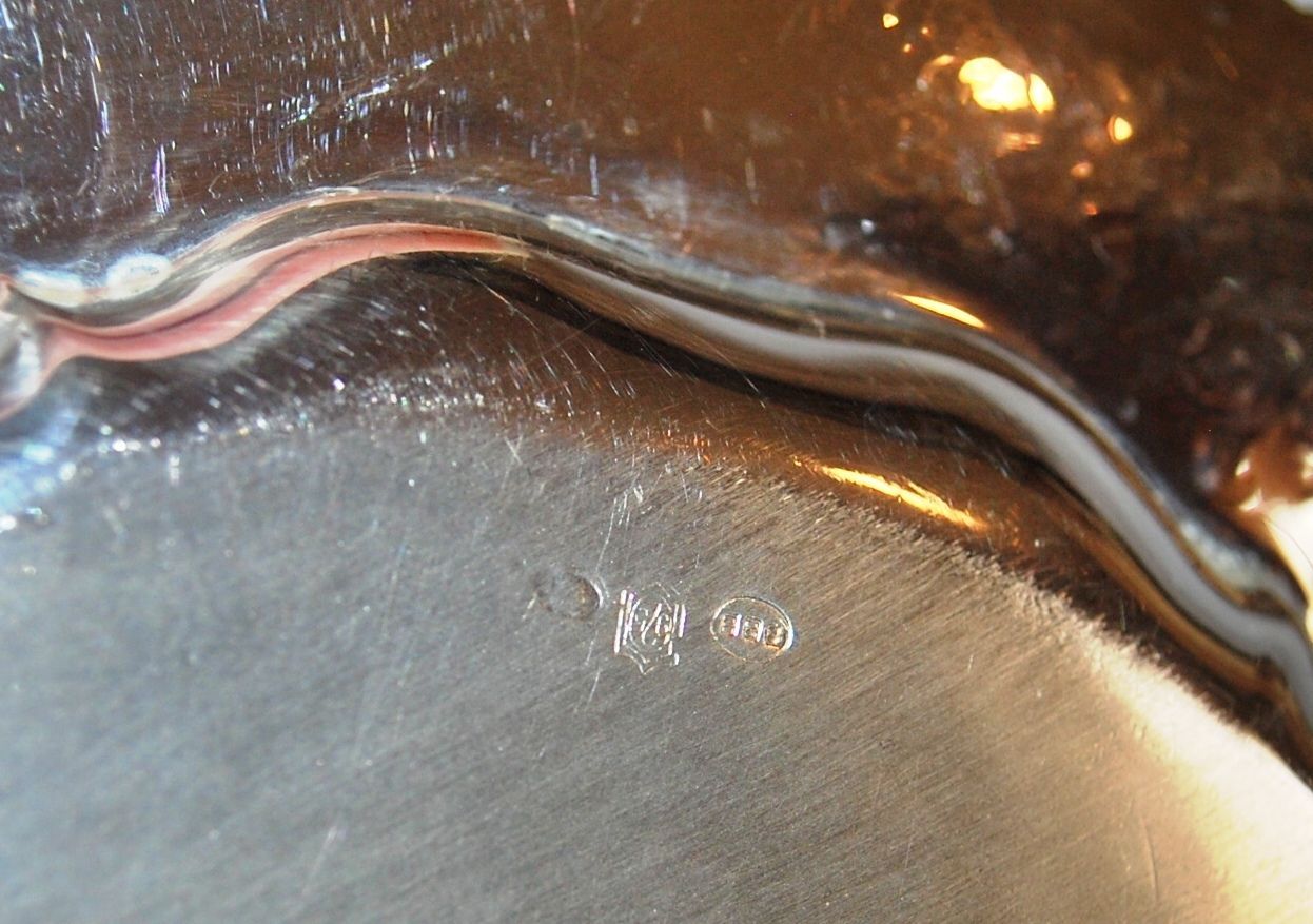 12 pc. Sterling Silver Engraved Gadroon Edge Luncheon Plates Bailey ...