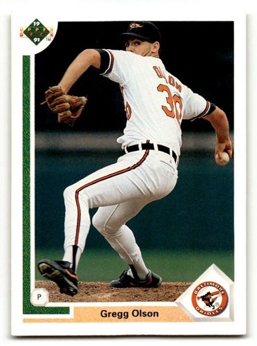 1991 Upper Deck #326 Gregg Olson Baltimore Orioles Baseball Cards EX ID ...