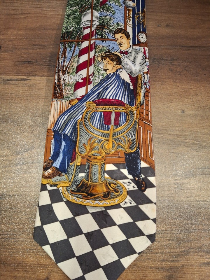 Vintage Tango Max Raab Mens Necktie Americana Series Haircut Barber ...