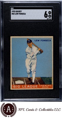 1933 Goudey #43 Lew Fonseca SGC 6 | eBay