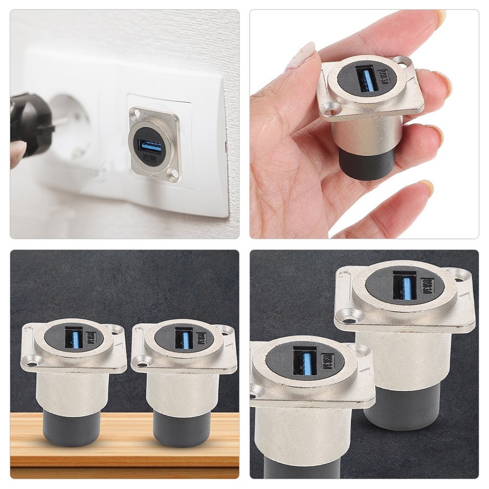 Usb Pass Through Bulkhead Adapter Panel Mount for Male to Female | eBay ...