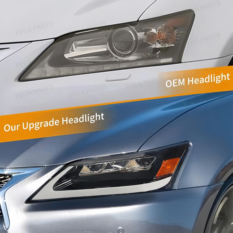 For 2013-2015 Lexus GS GS350 GS450h LH & RH TRIPLE LED Headlight ...