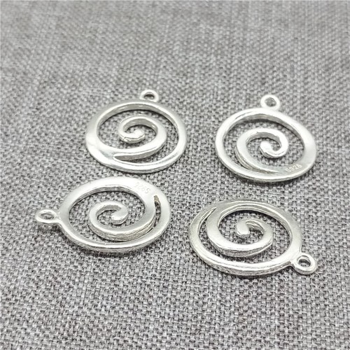5pcs of 925 Sterling Silver Swirl Spiral Charms | eBay