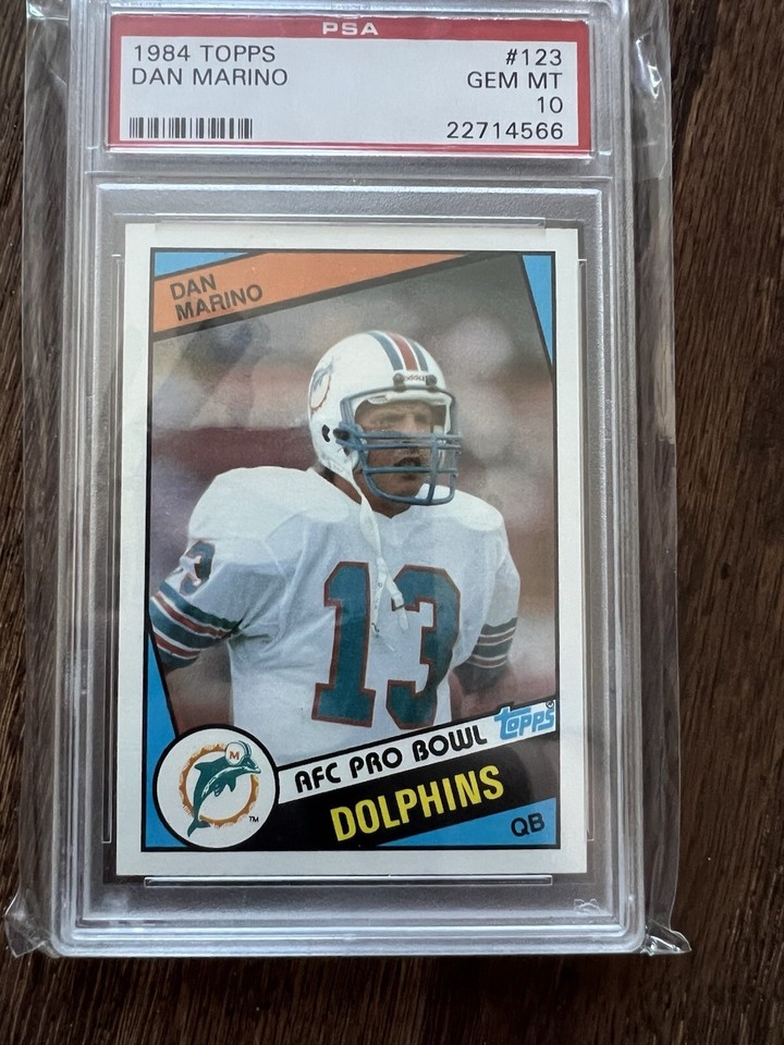 1984 Topps #123 Dan Marino RC ROOKIE RC GEM MINT PSA 10 Graded NFL ...