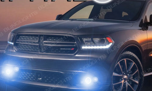 White LED Halo Fog Lamps Driving Light Kit 2014-2017 Dodge Durango | eBay