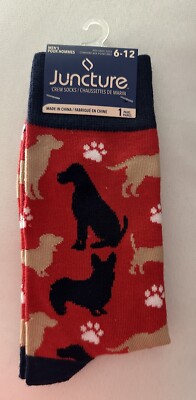 Juncture Fashion Socks DOGS Mens Size 6-12 | eBay