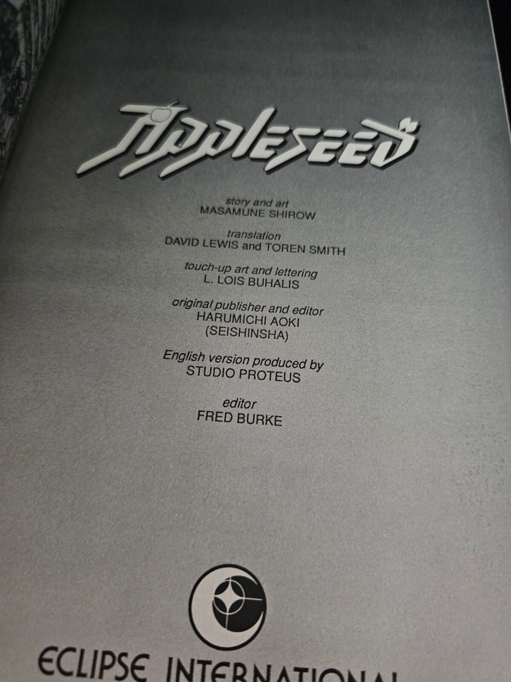 APPLESEED Book 1 Volume 4 Masamune Shiro Eclipse Comics Graphic Novel ...