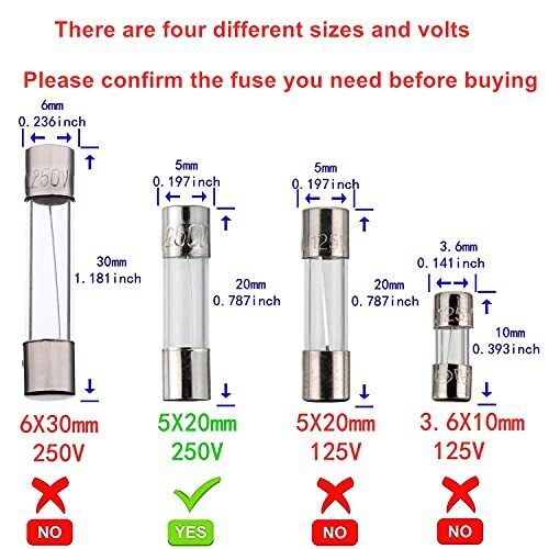 BOJACK T5AL250V 5x20mm 5A 250V Slow Blow | Grelly USA