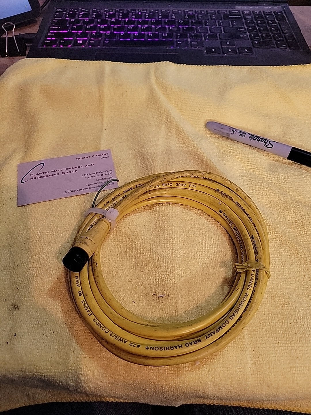 BRAD HARRISON DANIEL WOODHEAD E41663 FEMALE CABLE ASSEMBLY 3-PIN 3 ...