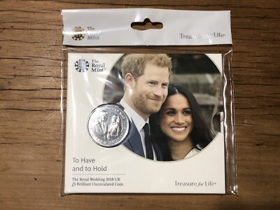 ROYAL WEDDING of Prince harry & Meghan Markle 5 Pound UNCIRCULATED Coin ...