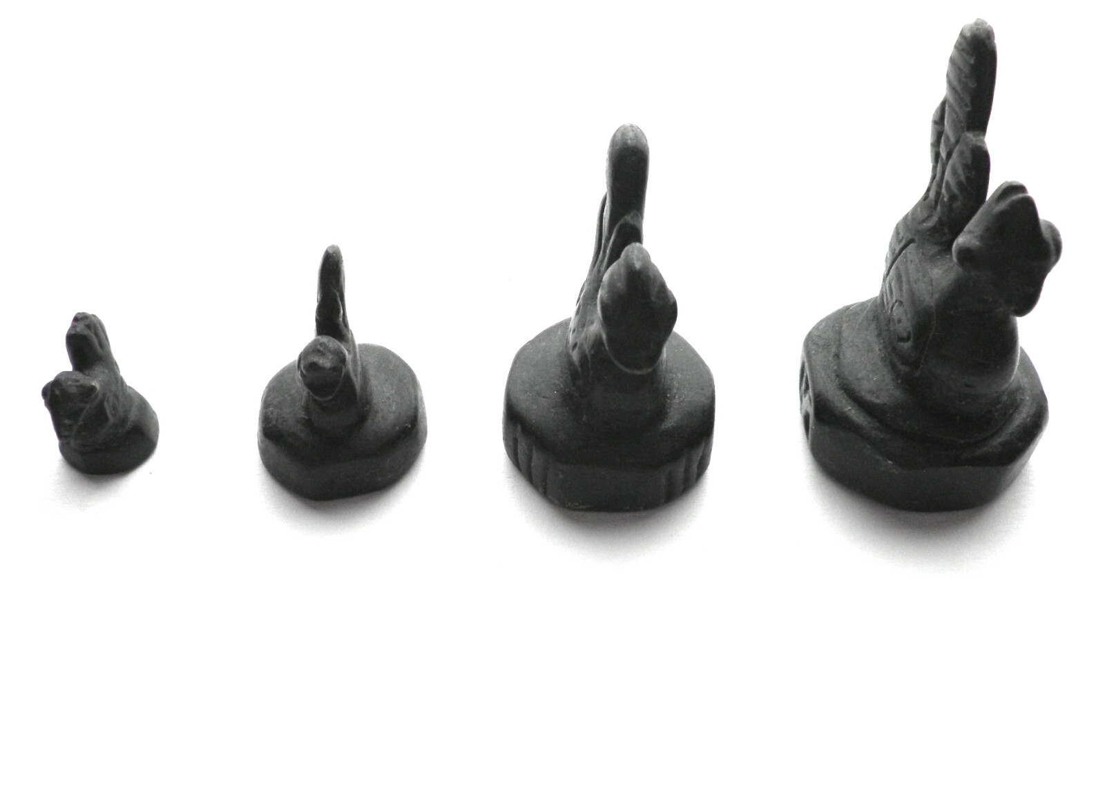 Set of 4 Antique Burmese Hintha Duck or Brahmani Duck Opium Weights 1⁄3 ...