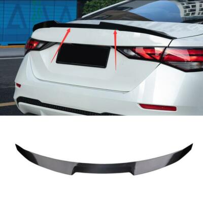 For 2020 Nissan Sentra Carbon fiber style Rear Door Tail Trunk Spoiler ...