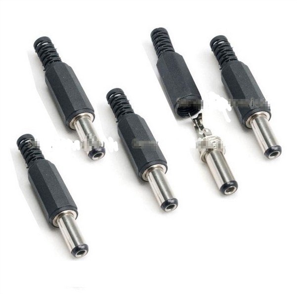 5Pcs Dc Power 2.5MMX5.5MM Male Plug Jack Connector For Cctv Socket ...