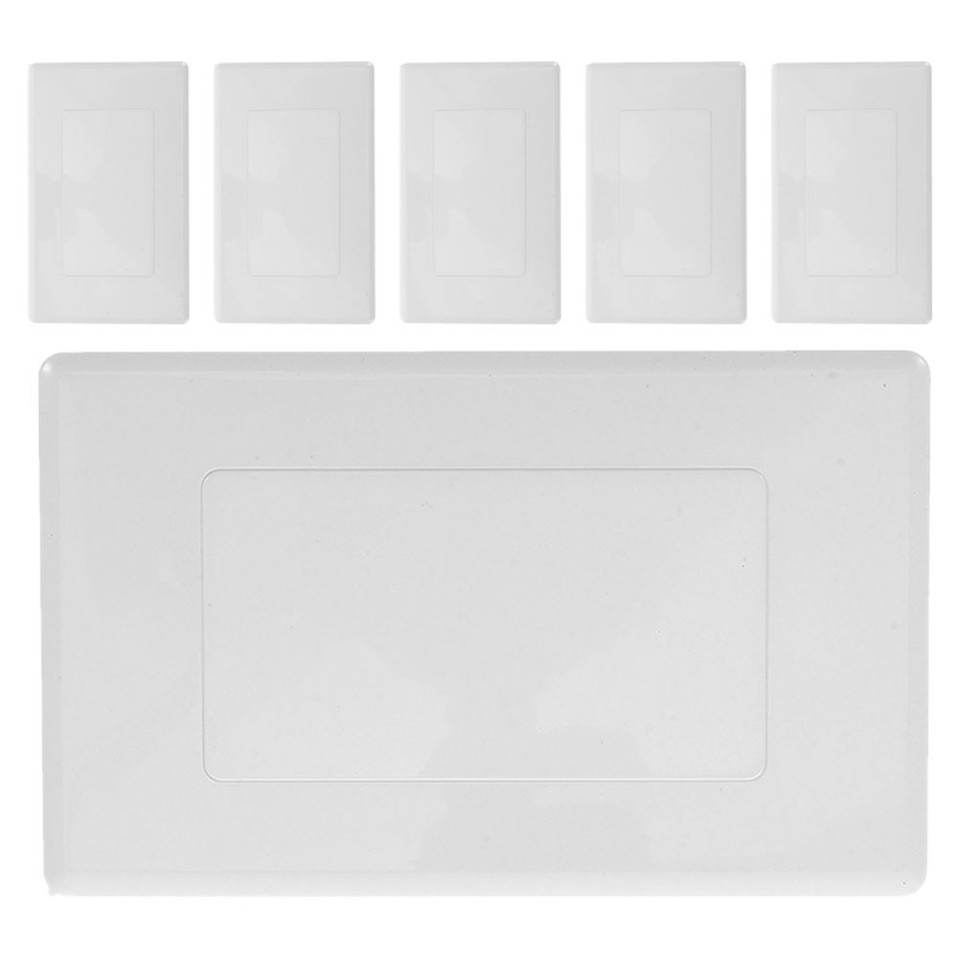 6 Pcs Outlet Safety Cover Plastic Electrical Box Covers Blank Switch ...