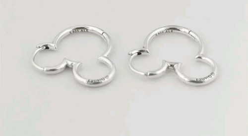 Authentic Pandora Disney Mickey Mouse Silhouette Hoop Earrings ...