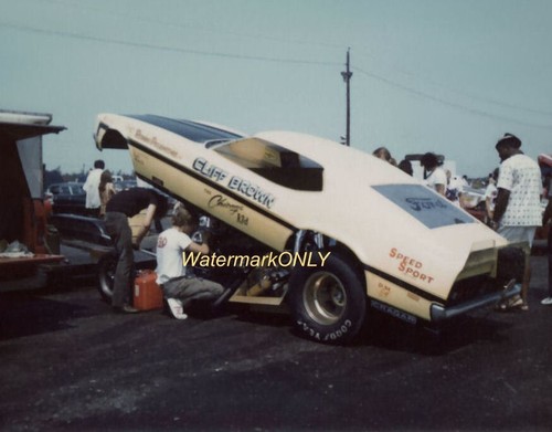 "Cliff Brown" "Chicago Kid" 1971 "Ford Mustang NITRO Funny Car PHOTO ...