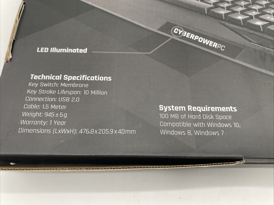 Cyberpower PC Gaming Keyboard Multimedia Gaming Wired USB Keyboard | eBay