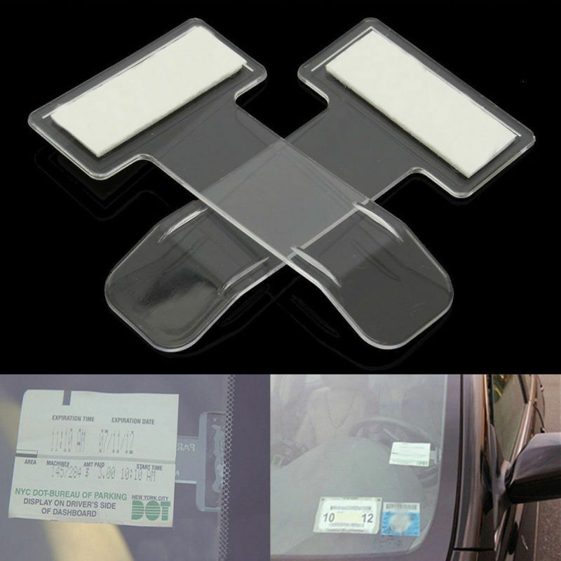 5Pcs Car Vehicle Parking Ticket Permit Clip Sticker Holder Windscreen ...