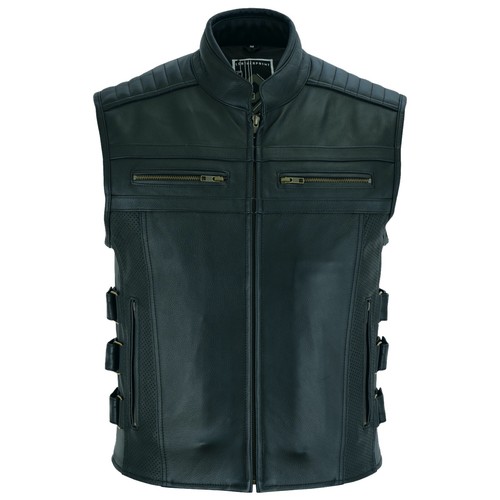 Herren Motorrad Rocker Leder Kutte Biker Motorrad Custom Leder Weste ...