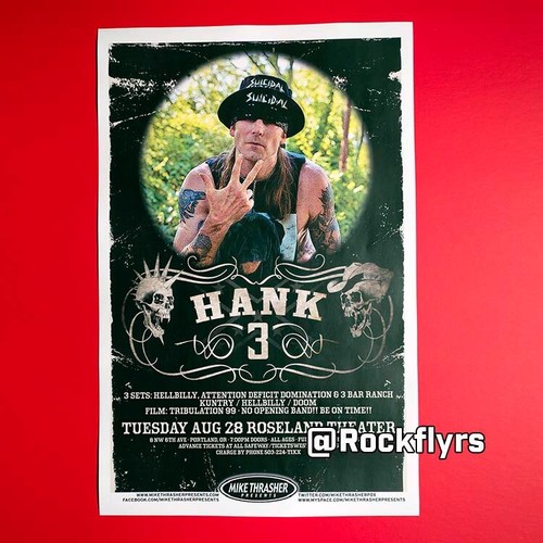HANK Williams III 2012 Original 11x17 Concert Promo Street Poster ...