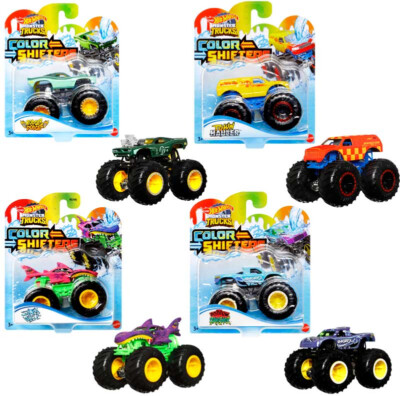 HOT WHEELS MONSTER TRUCKS COLOUR SHIFTER 1:64 ASSTD 1 SUPPLIED @ RANDOM ...