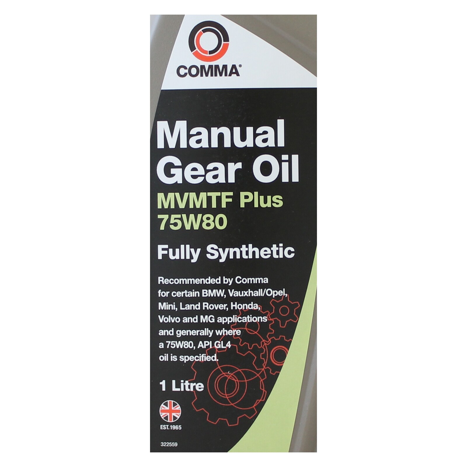 Comma MV MTF Plus 75w-80 75W80 Synthetic Manual Transmission Fluid - 1 ...