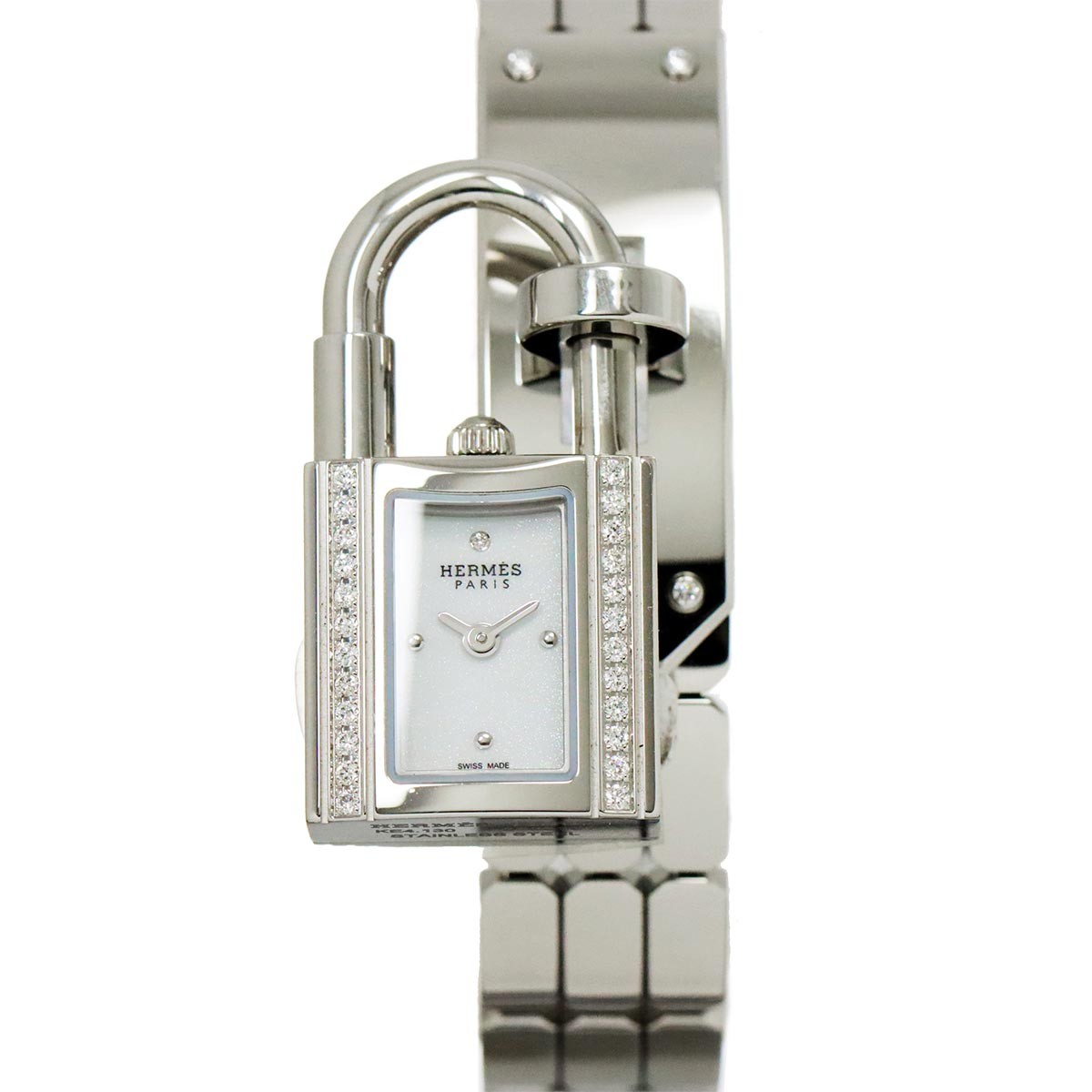 HERMES Kelly Watches KE4.130 Quartz White Dial Cadena Ladies Watch ...
