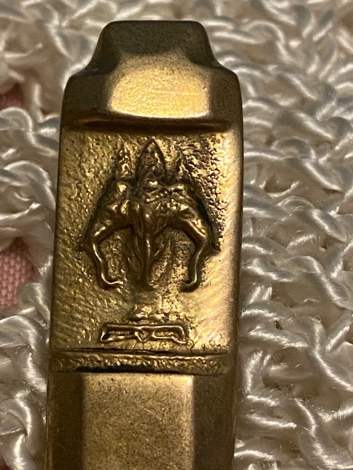 Set 4 Vintage Siam Bronze Erawan Elephant Pattern Flatware Teaspoons ...