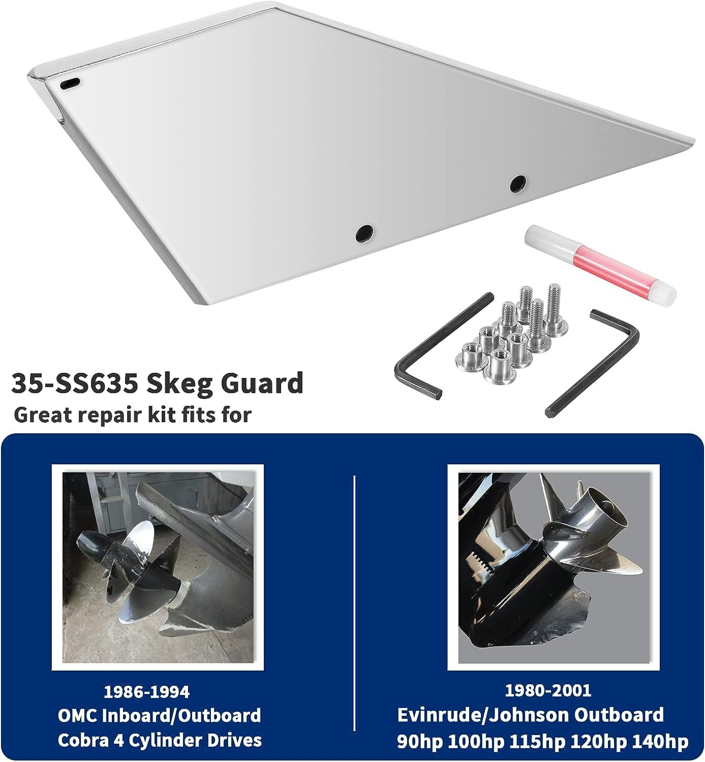 35-SS635 Skeg Guard Safe-Skeg Protector Tool Fits for Evinrude/Johnson ...