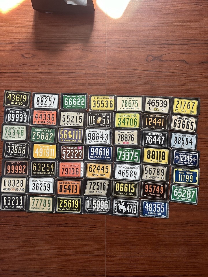 1950 TOPPS LICENSE PLATE CARDS | eBay