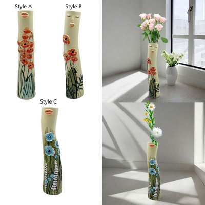 Character Vase Boho Resin Vase Art Vase Dried Flower Vase Bohemian ...
