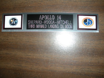 APOLLO 14 (NASA) NAMEPLATE FOR PHOTO/DISPLAY | eBay