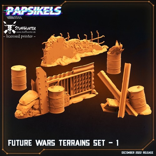 Future Wars Terrain Set - Papsikels - Terminator Tabletop Wargaming Sci ...