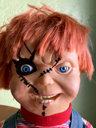 Talking Animated Chucky Doll Spirit Halloween Animatronic Party City ...