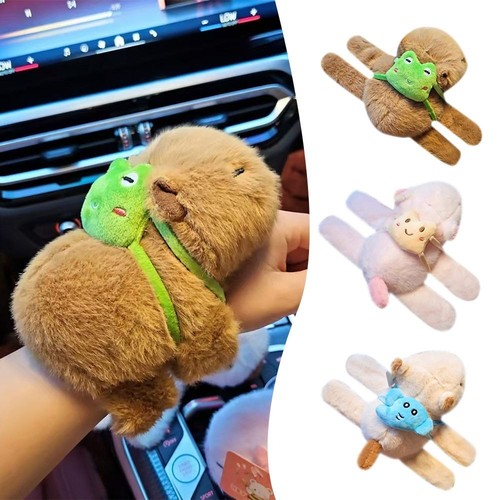 Cartoon Capybara Slap Wristband Plush Animal Clap Ring for Kids Gift | eBay
